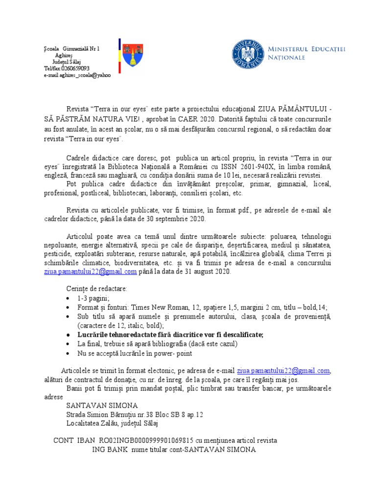 Regulament Revista | PDF