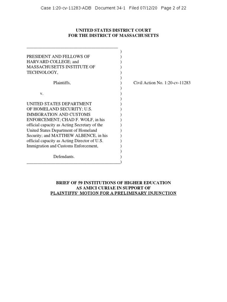 United States District Court For The District of Massachusetts | PDF ...