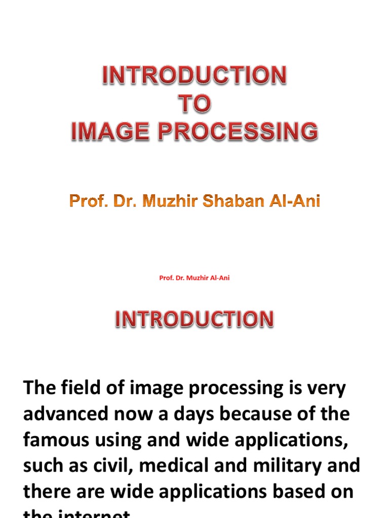 Prof. Dr. Muzhir Al-Ani | PDF | Digital Television | Convolution