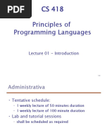 Principles of Programming Languages Lecture Notes PDF | PDF ...
