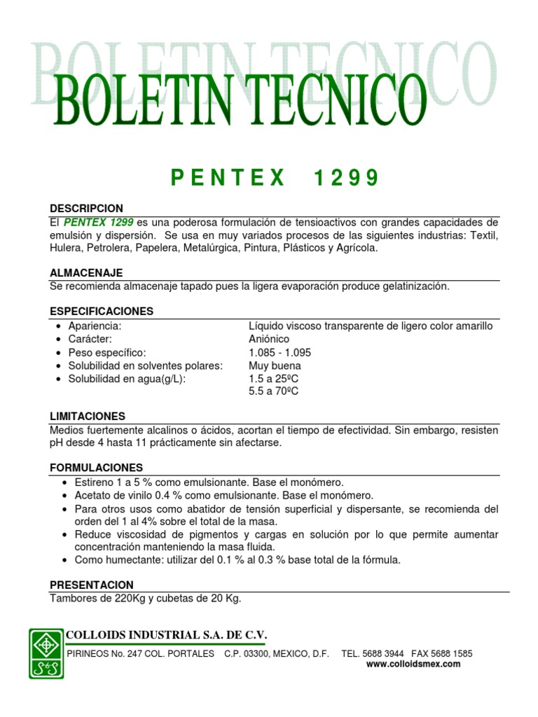 Pentex 1299 PDF | PDF