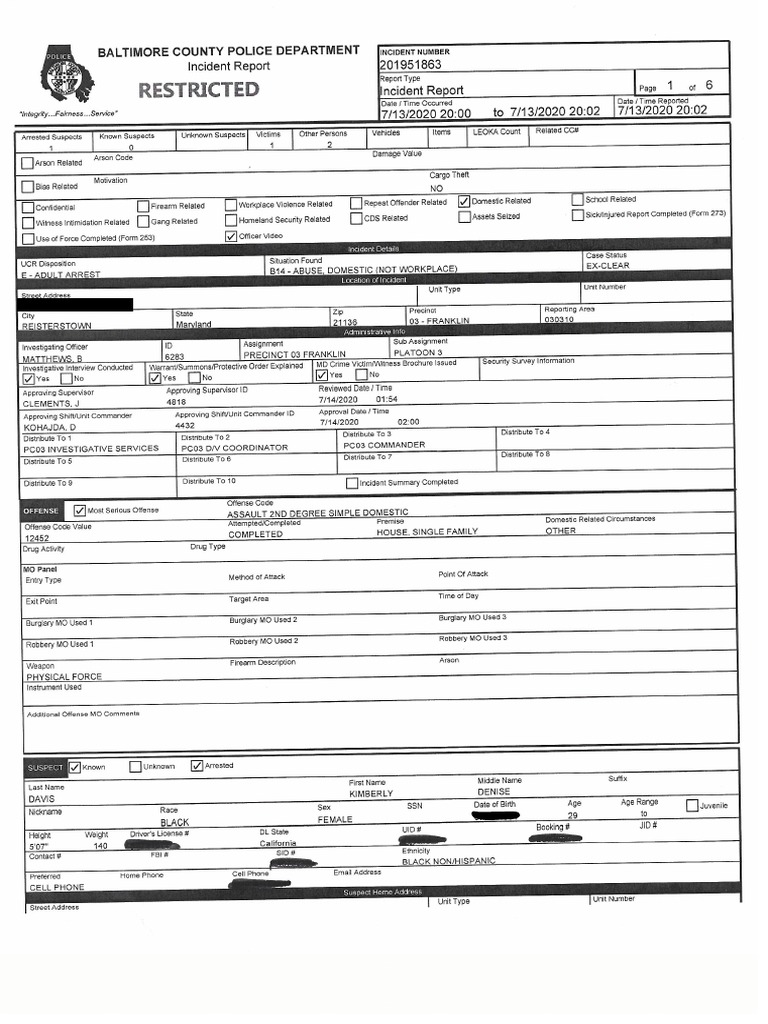 Police Report | PDF