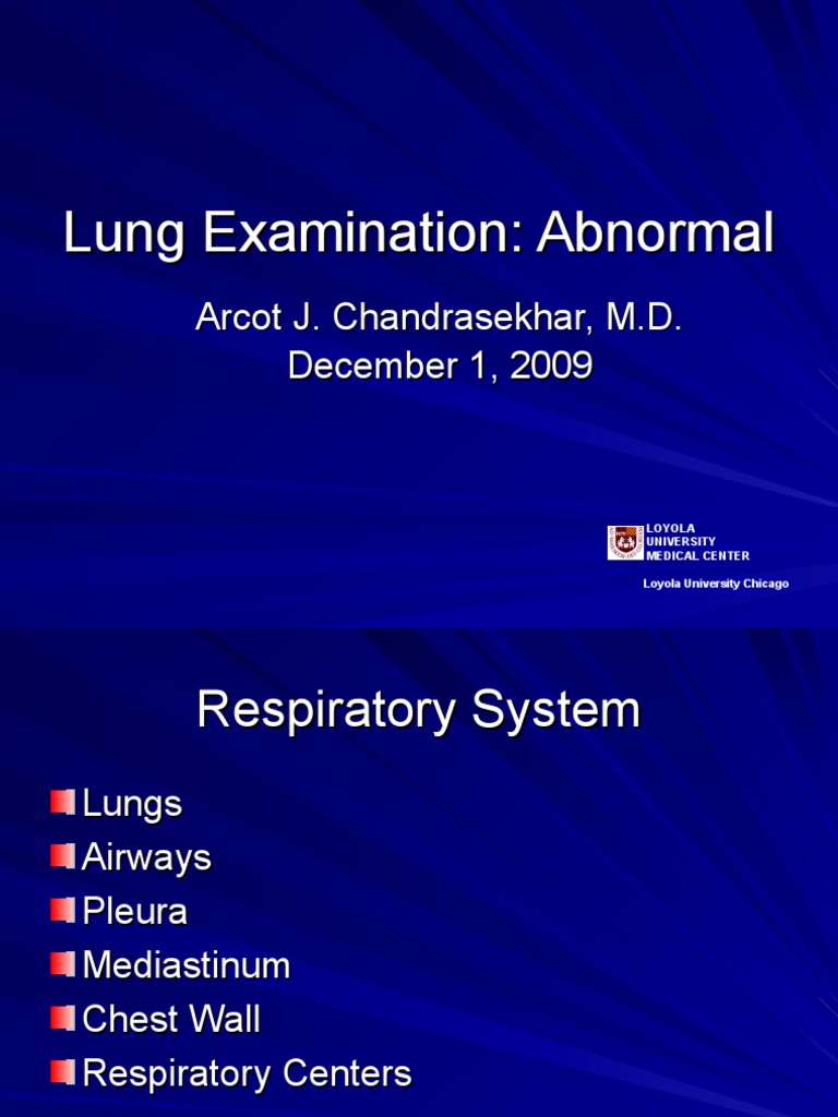 Lung Examination: Abnormal | PDF | Lung | Respiratory Tract