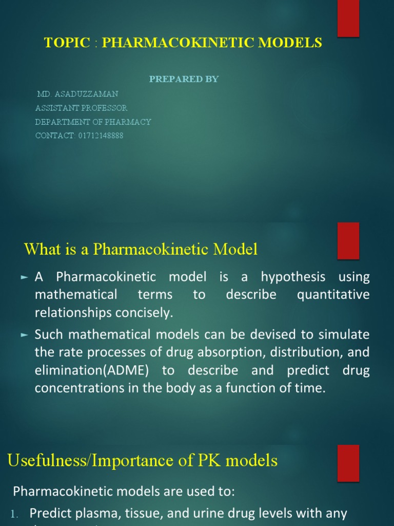 Pharmacokinetic Model | PDF | Pharmacokinetics | Pharmacology