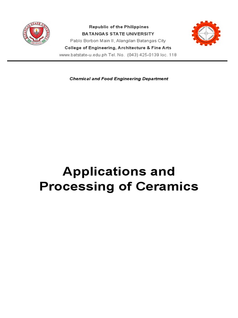 Applications of Ceramics in Engineering | PDF | Ceramics | Glasses