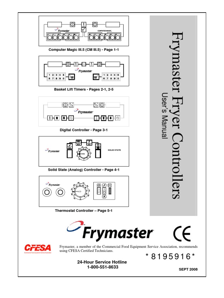 Manual For Frymaster Fryer Controllers 8195916 | PDF | Fahrenheit | Switch