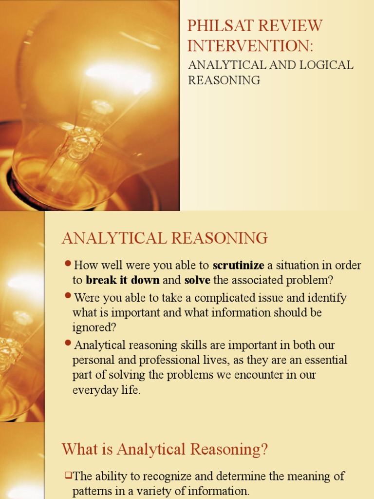 Philsat Review Intervention | PDF | Argument | Reason