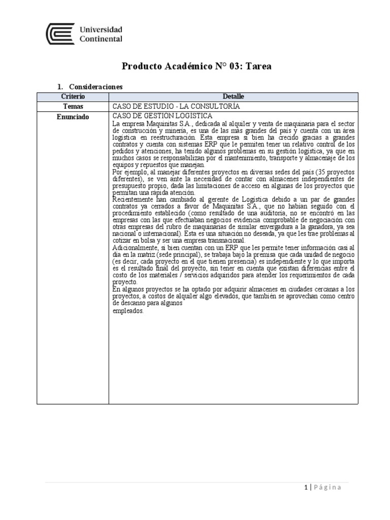 PA3 Validado PDF | PDF | Logística | Calidad (comercial)