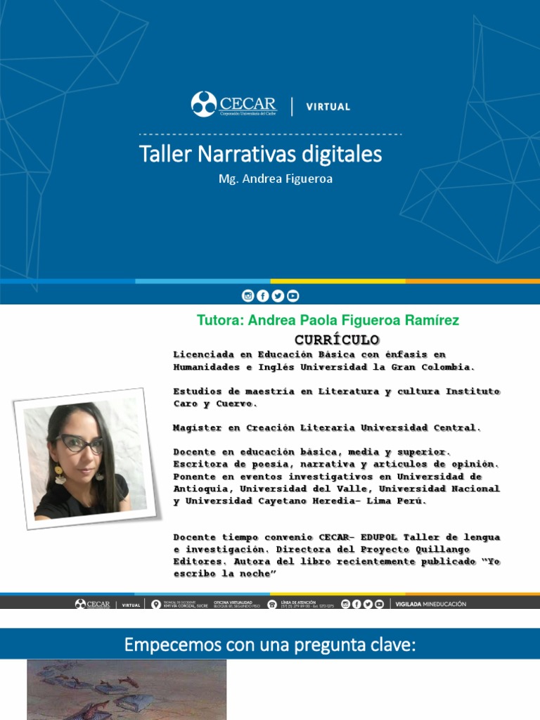 Taller de Narrativas Digitales | PDF | Narrativa | Cuentacuentos