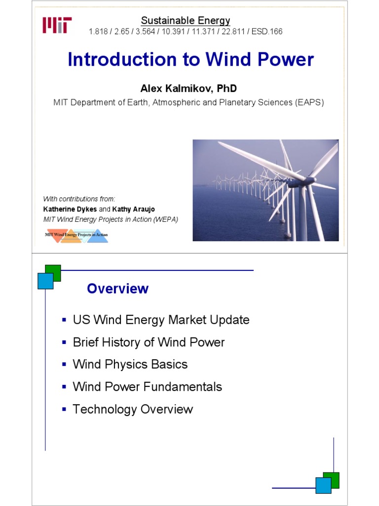 Introduction Wind Power | PDF | Wind Turbine | Turbine