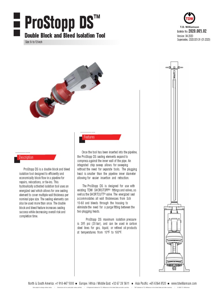 ProStopp DS Isolation Tool | PDF | Pipeline Transport | Pipe (Fluid ...