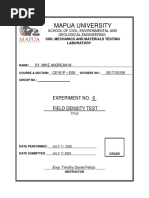 Lab Report-Sand Replacement Method | PDF | Density | Soil