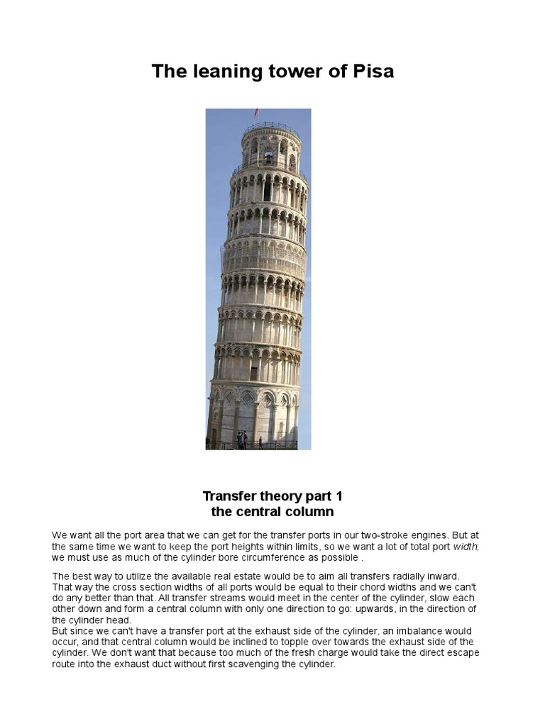 The Leaning Tower of Pisa | PDF | Fluid Dynamics | Piston
