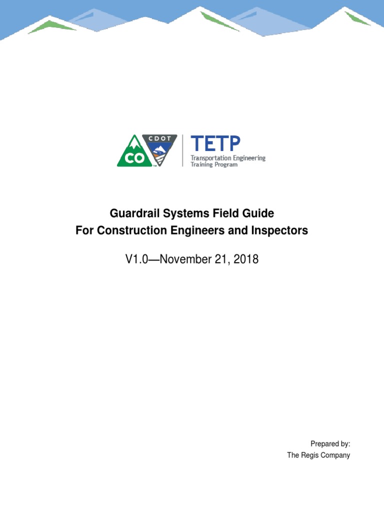 Guardrail Field Guide PDF | PDF | Transport Infrastructure | Road Transport