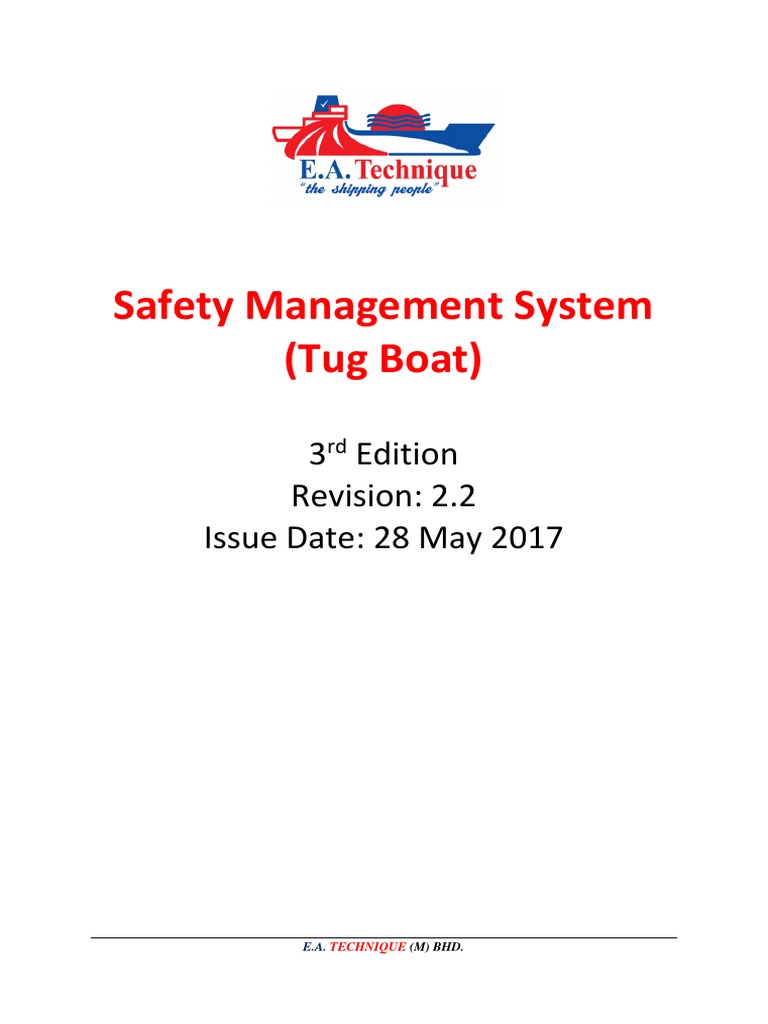 001 SMS Manual Tug Boat Revision 2.2 May 2017 PDF | PDF | Safety | Piracy