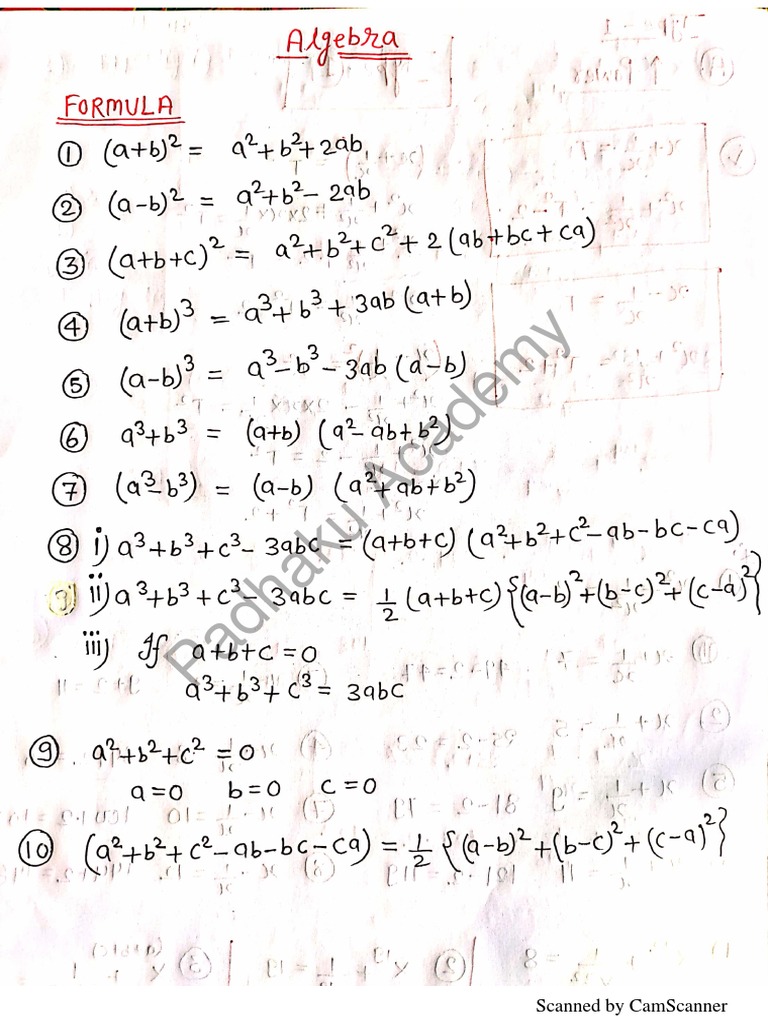 Algebra Part-1 | PDF
