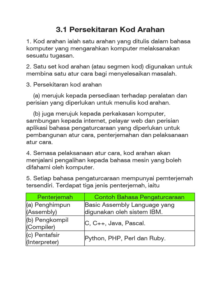 Ting2 3.1 Persekitaran Kod Arahan | PDF