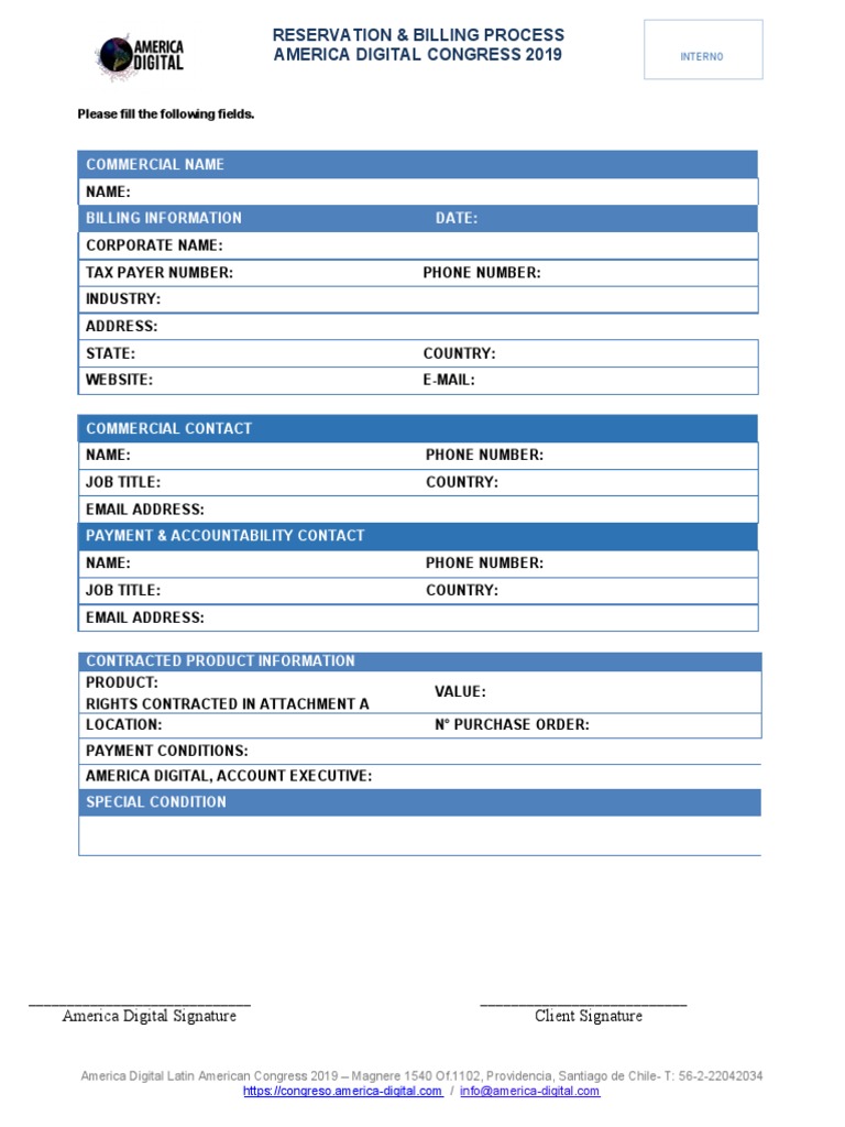 Reservation Invoice America Digital 2019 | PDF | Wire Transfer | Payments