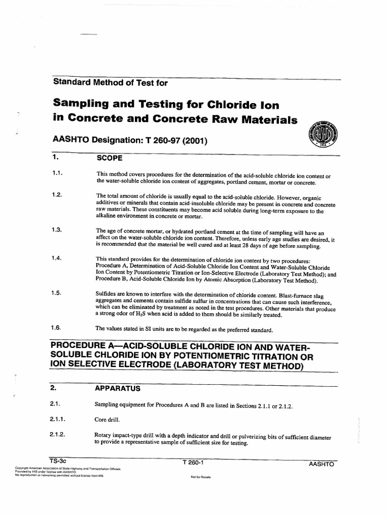 Aashto T260-97 (2001) | PDF