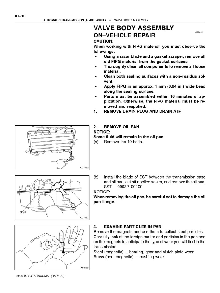 A340E Transmission Valve Body Guide | PDF | Automatic Transmission | Valve