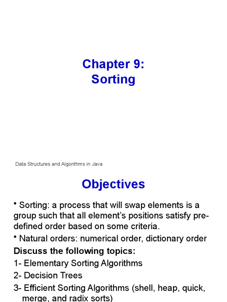 Sorting: Data Structures and Algorithms in Java | PDF | Queue (Abstract ...