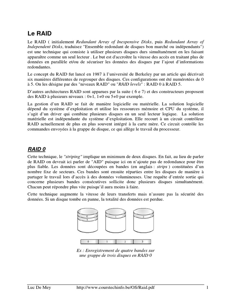 Raid PDF | PDF | Architecture (Informatique) | Informatique