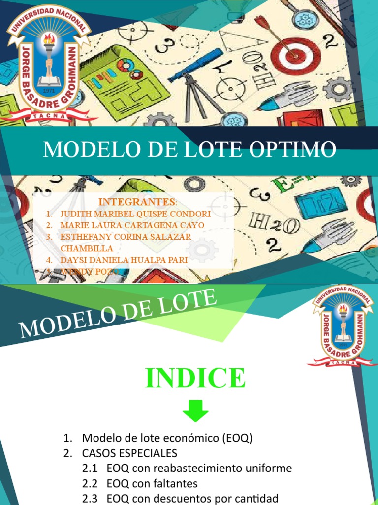 Modelo de Lote Optimo | Descargar gratis PDF | La investigación de ...