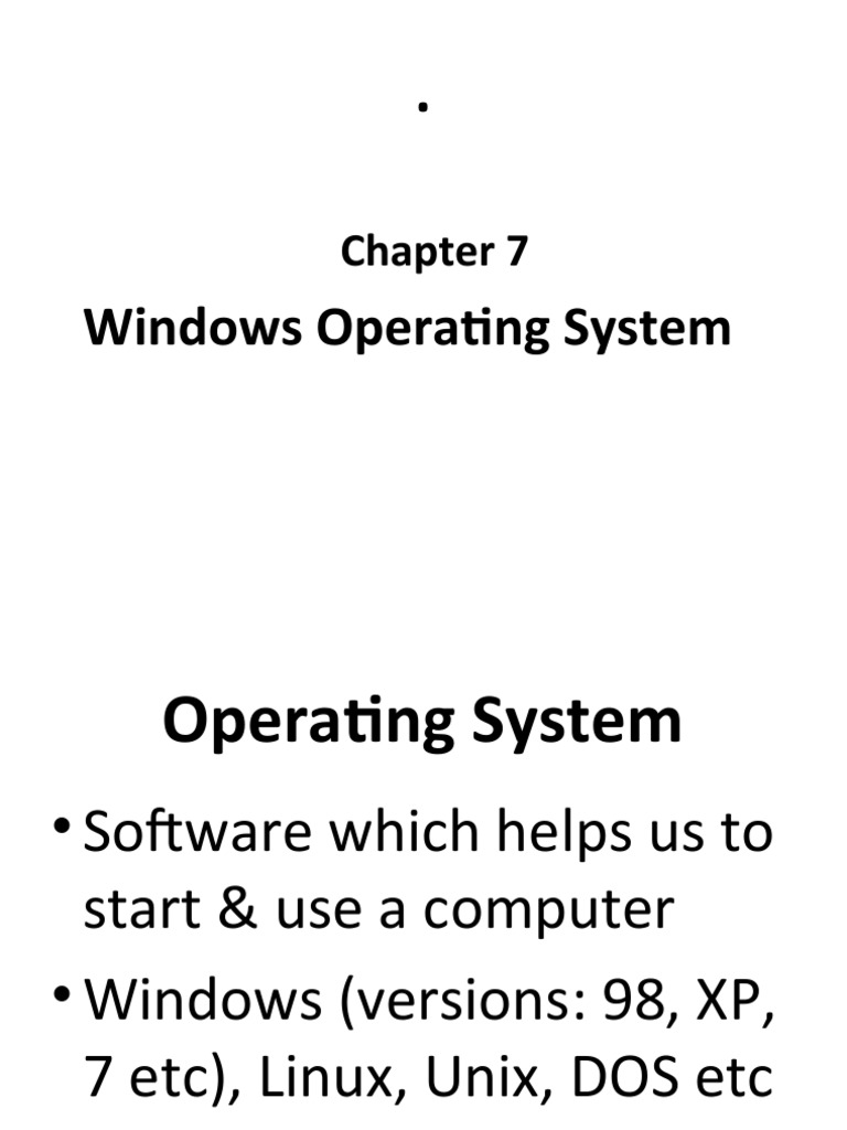 Windows OS IT 7 | PDF | Computer File | Operating System Families
