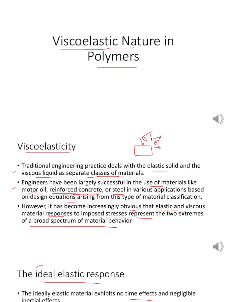 Viscoelastic Nature in Polymers | Download Free PDF | Viscoelasticity | Elasticity (Physics)