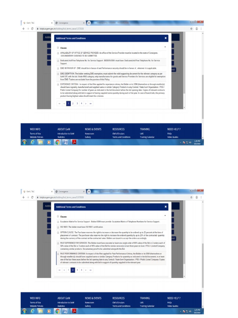 ATC Terms and Condition in GeM | PDF