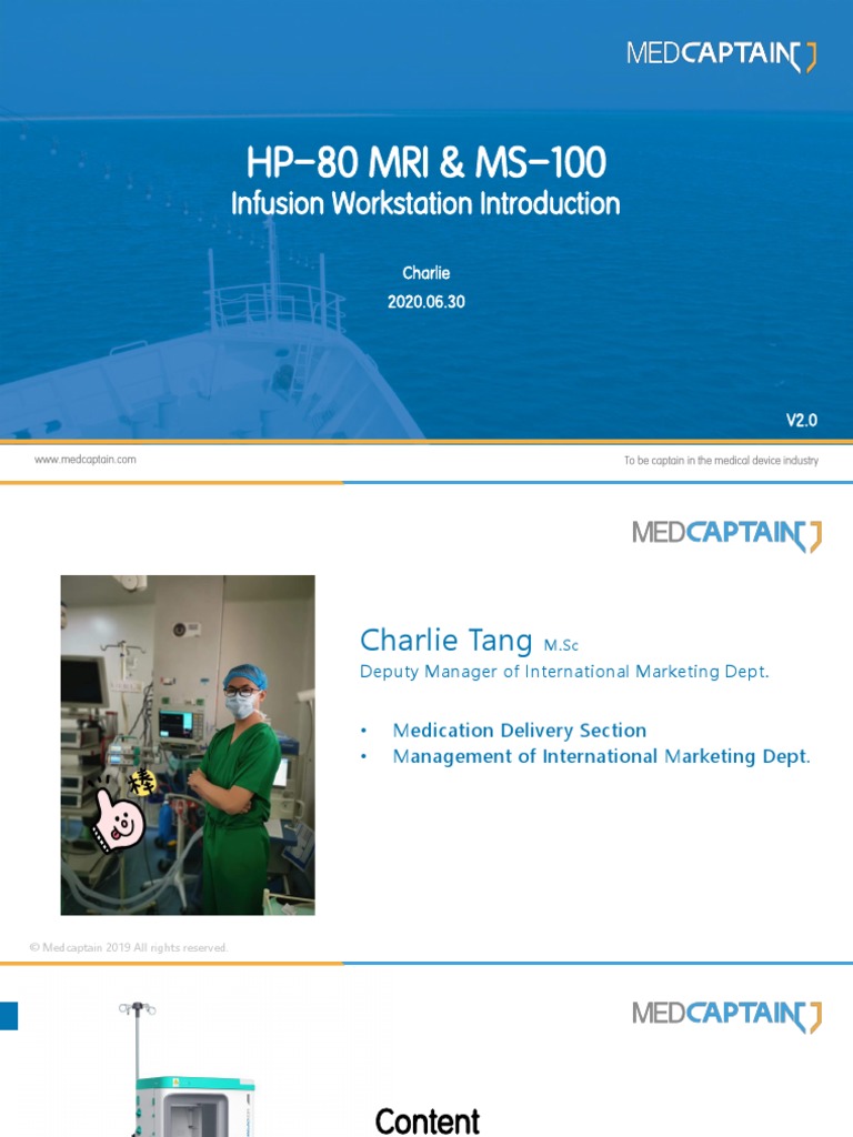 HP-80 MRI Infusion Workstation Brochure Med Captain | PDF | Magnetic ...
