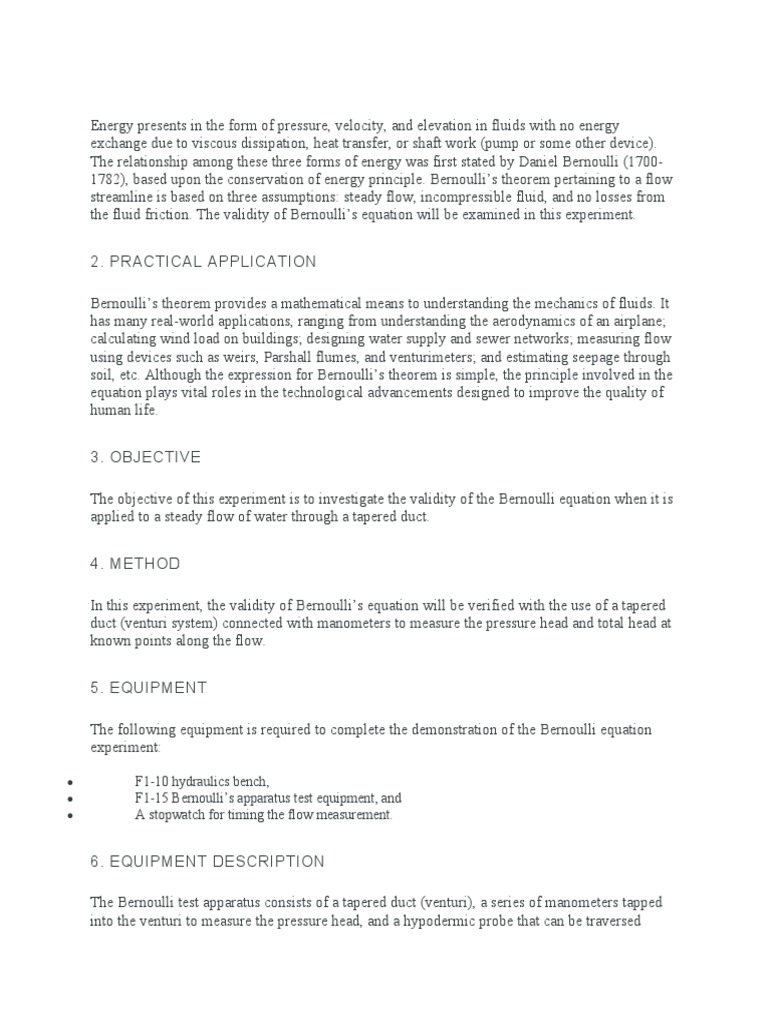 F1-10 Hydraulics Bench, F1-15 Bernoulli's Apparatus Test Equipment, and ...