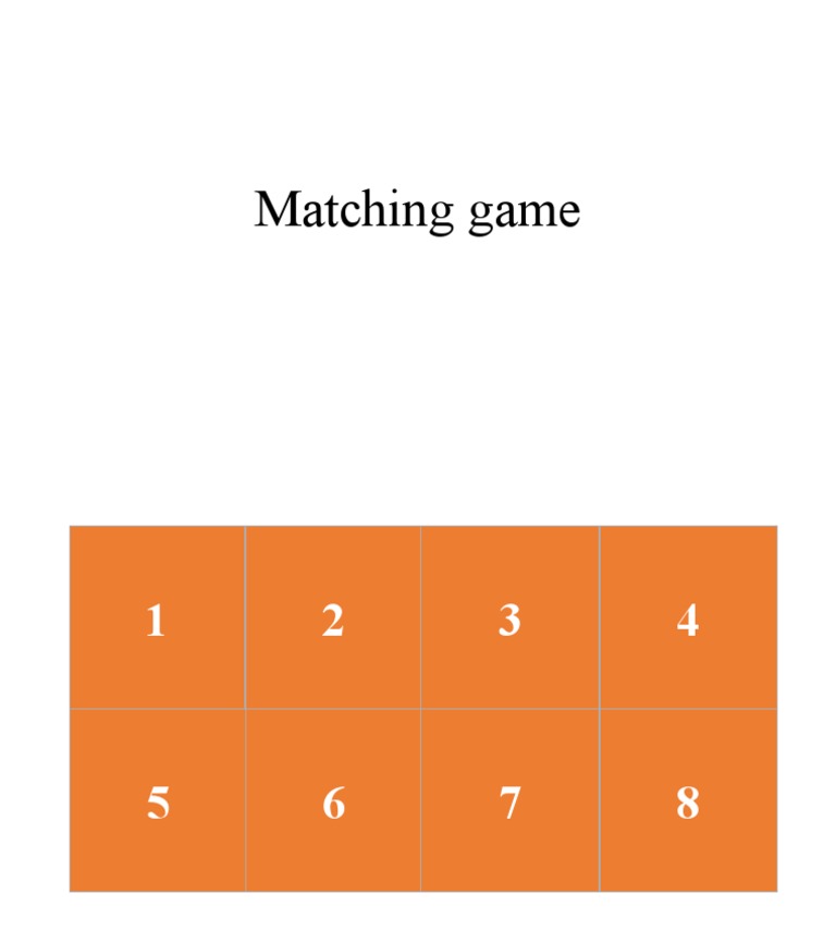 Matching Game | PDF