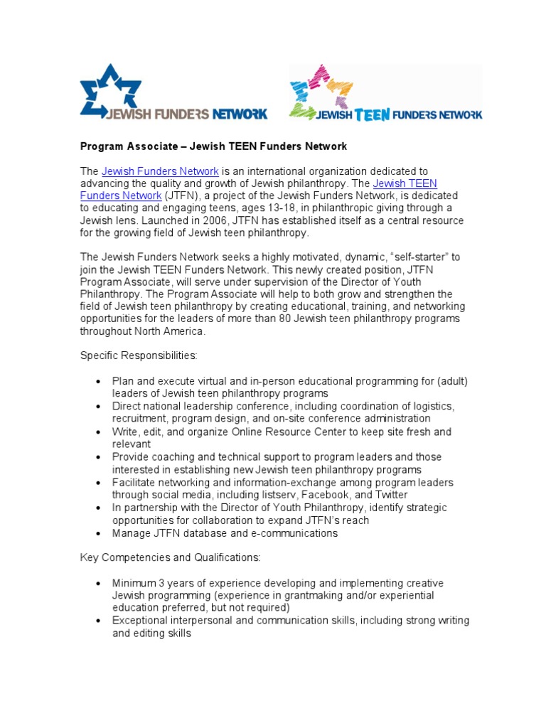 Program Associate JTFN | Download Free PDF | Leadership | Adolescence