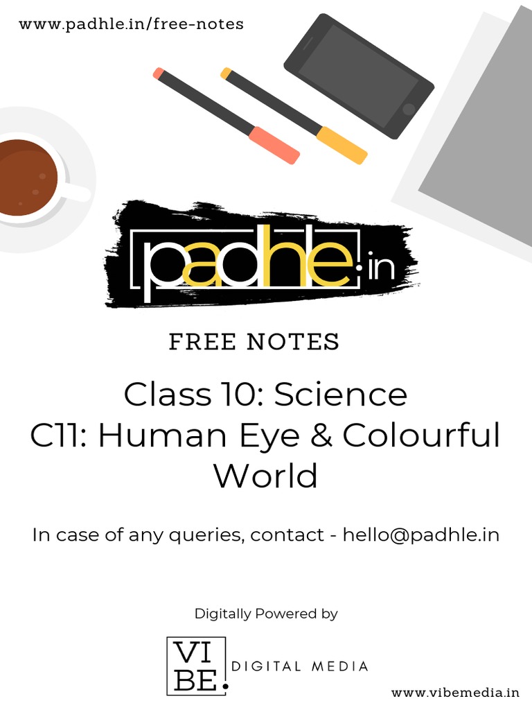 Class 10 Human Eye Notes | PDF | Games & Activities | Language Arts ...