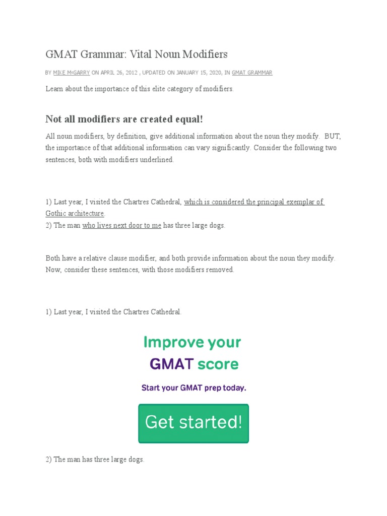 All About Modifiers Part 1 (2020) Apr | Download Free PDF | Verb ...