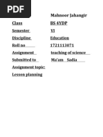 Unisa Lesson Plan | PDF