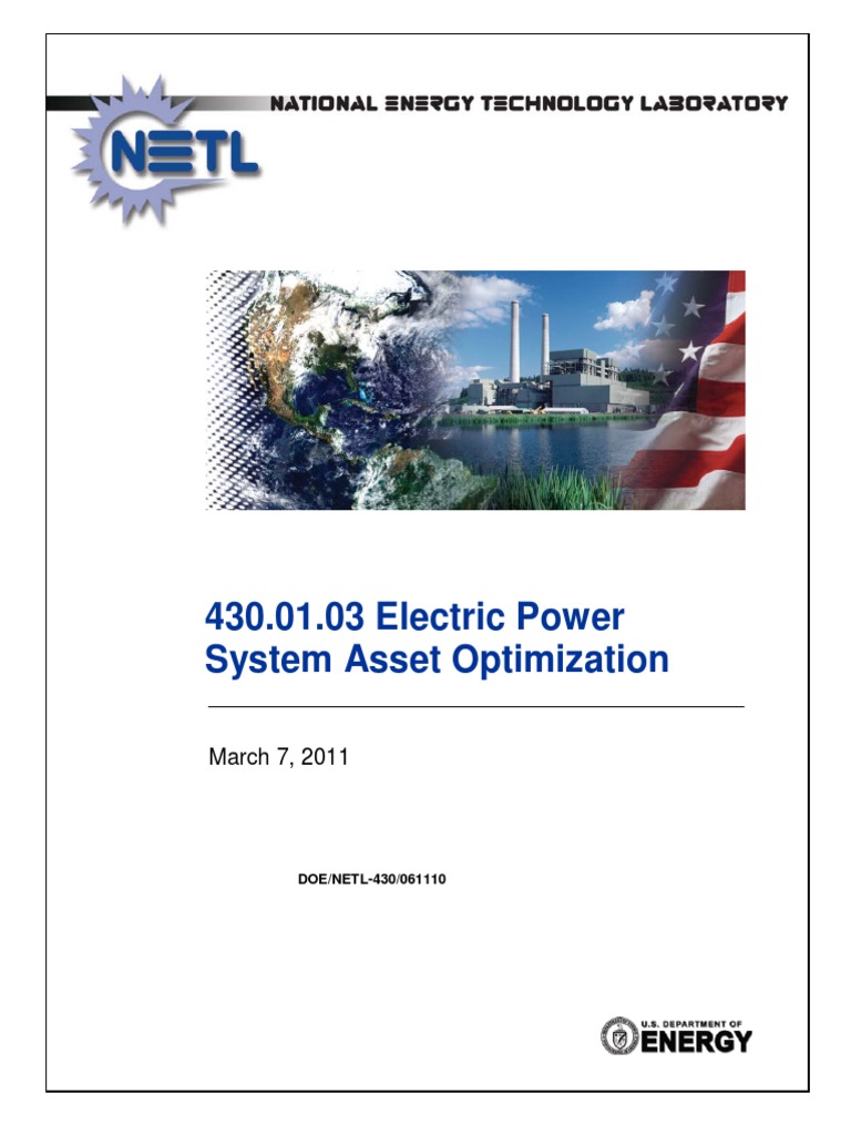 430.01.03 Electric Power System Asset Optimization: March 7, 2011 | PDF ...