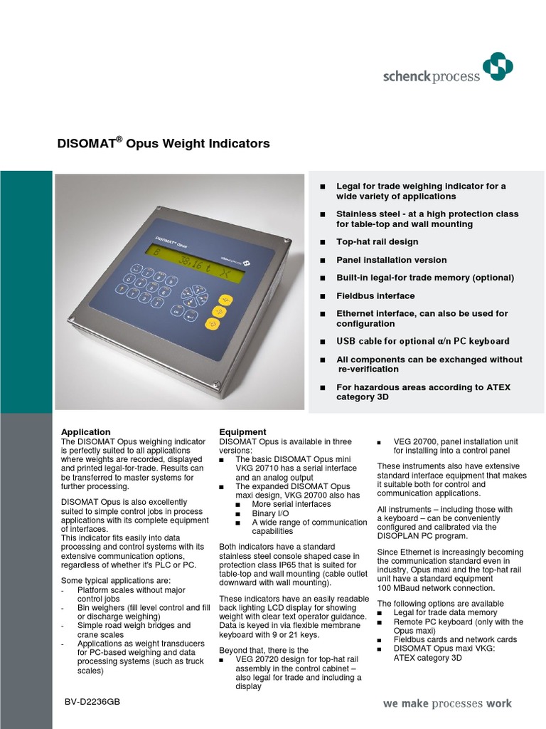 DISOMAT Opus Legal Weighing Indicators | PDF | Personal Computers ...