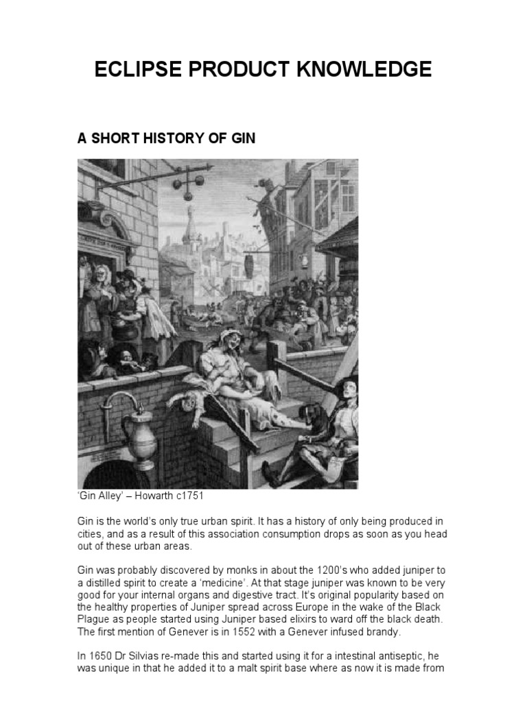 History and Types of Gin | PDF | Gin | Scotch Whisky