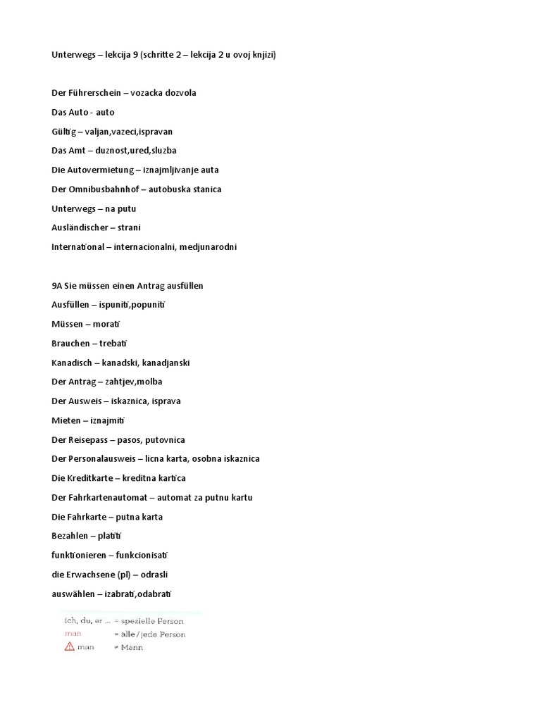 Unterwegs - schr.2 Lekc.2 | PDF