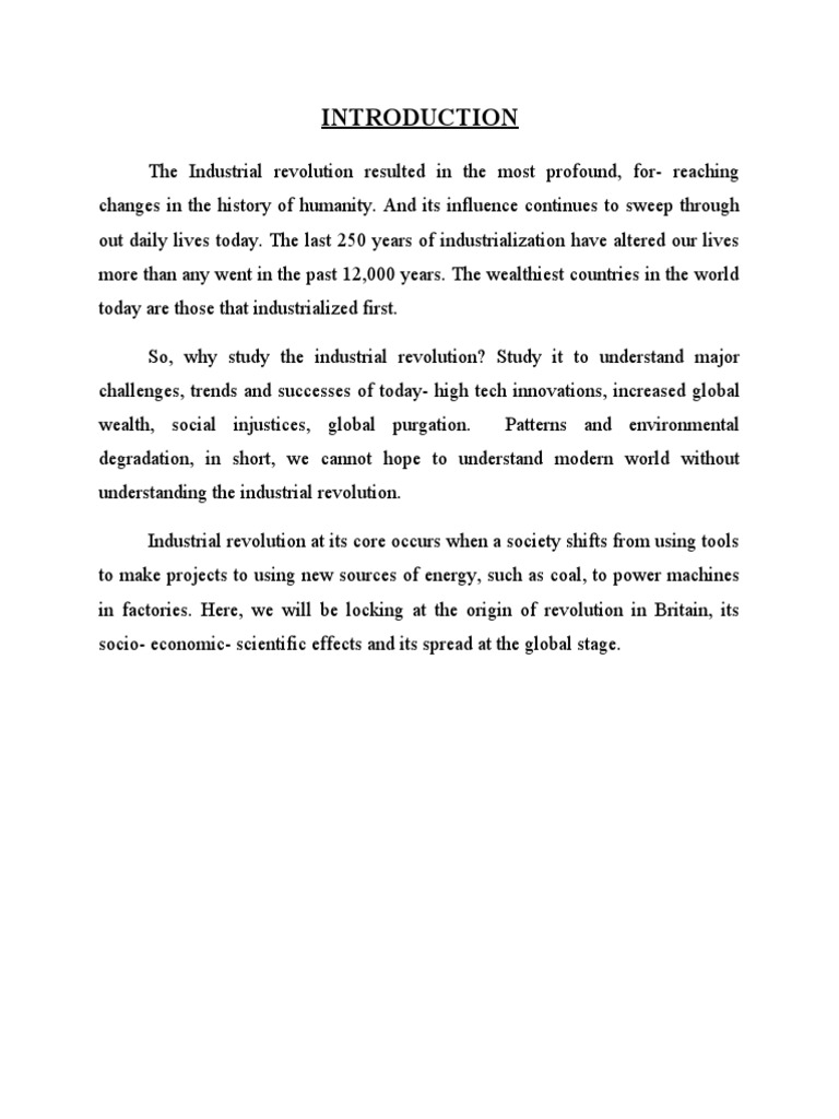 Introduction 1 | PDF | Industrial Revolution | Factory