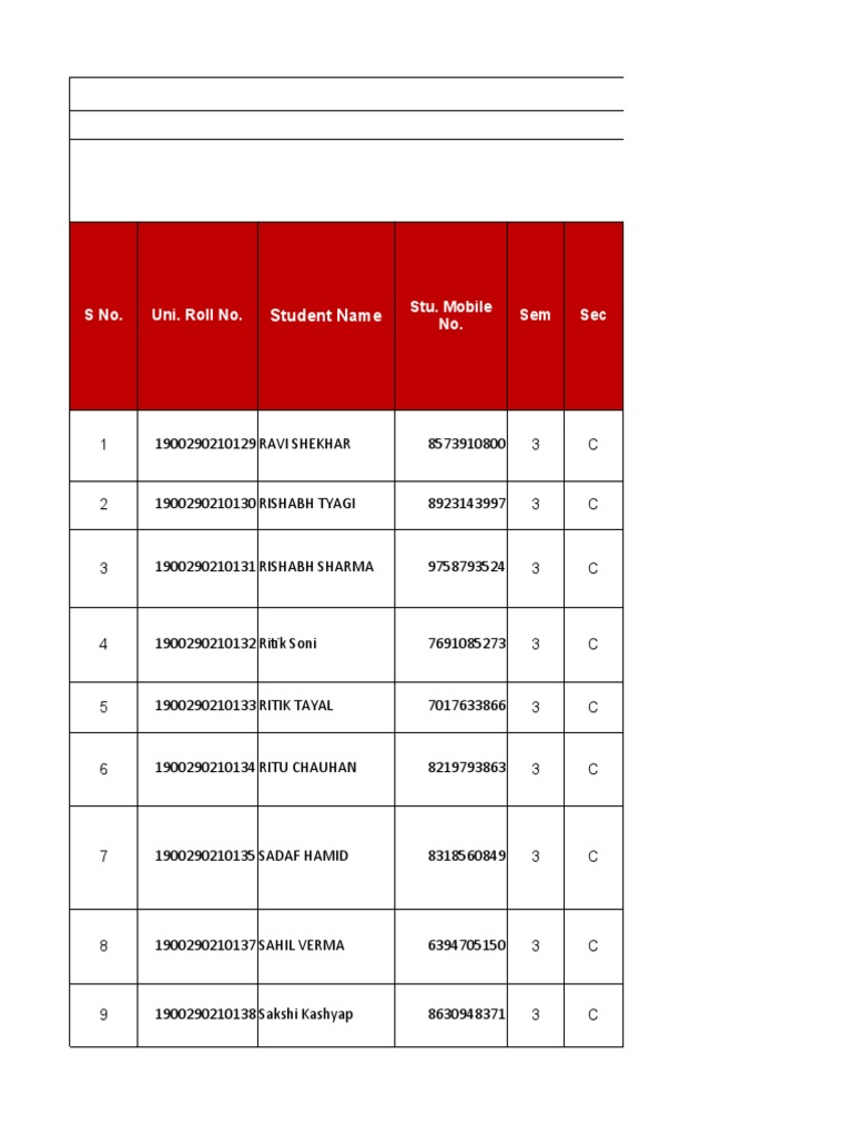 Mass Data Excel Sheet As Per Google Form Online Internship-IIPC All ...