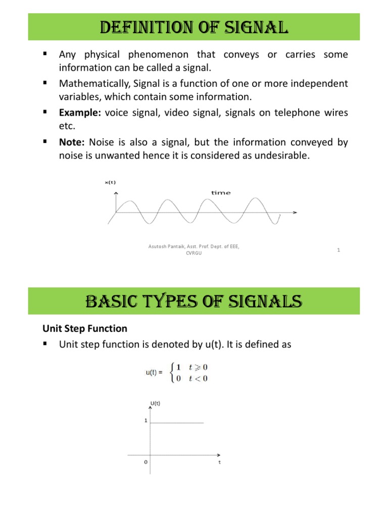 Signals and Systems Module 1 | Download Free PDF | Discrete Time And Continuous Time | Function ...