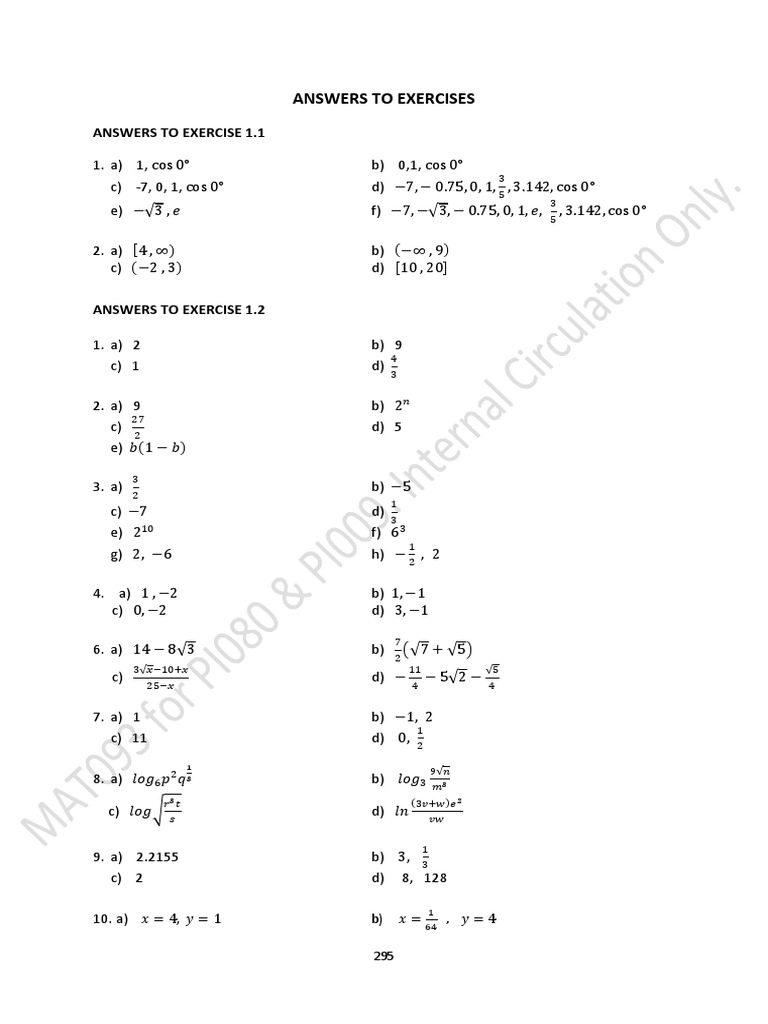 Answers To Exercises | Download Free PDF | Algorithms | Numerical Analysis