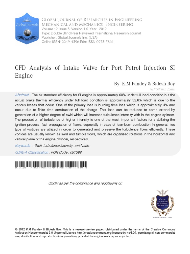 3 CFD Analysis of Intake Valve For PDF | PDF | Computational Fluid ...