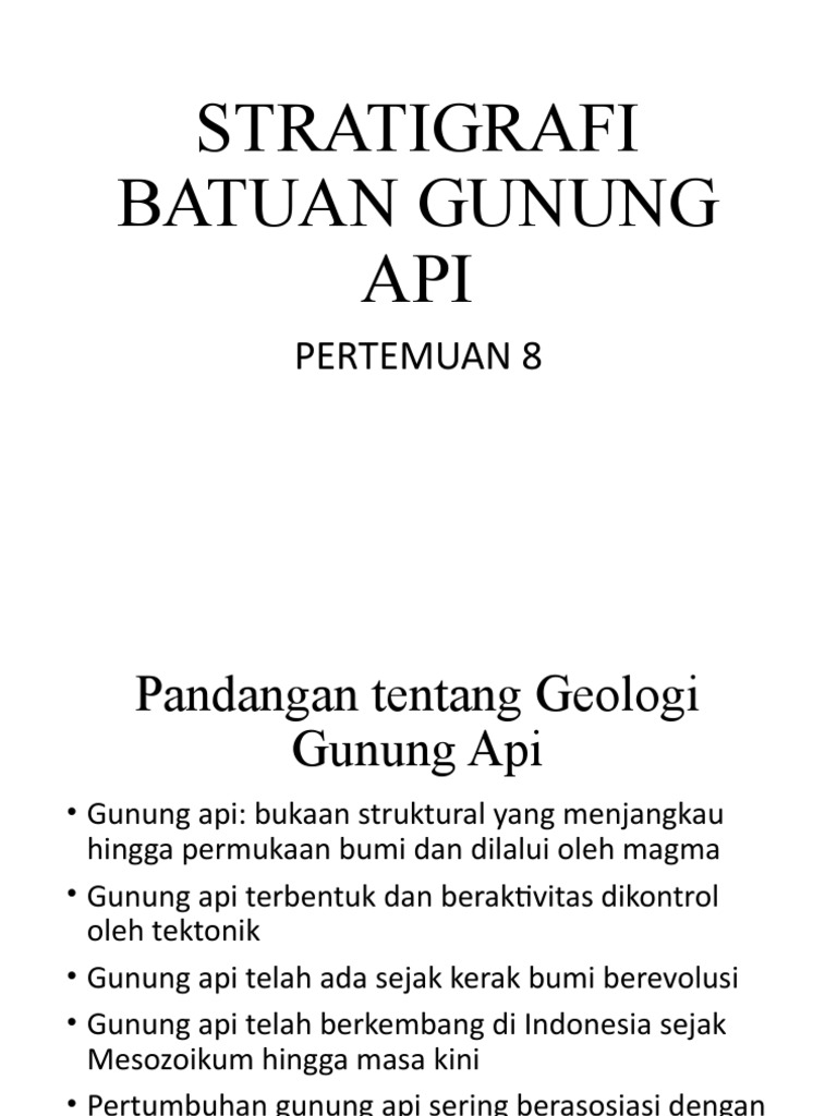 8 Stratigrafi Batuan Gapi | PDF