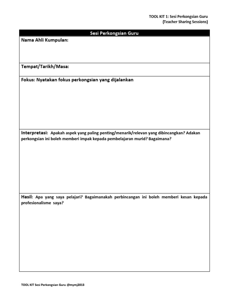 Borang Teacher-Sharing-Session | PDF