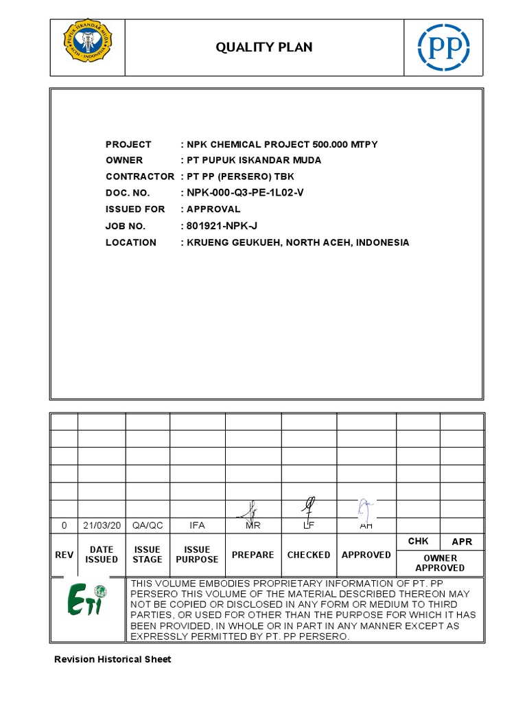 1L02 - Quality Plan | PDF | Nondestructive Testing | Welding