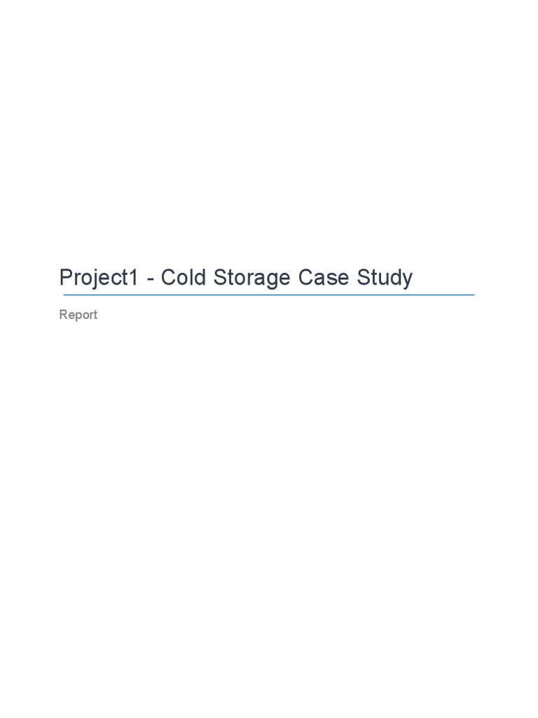 Project1 - Cold Storage Case Study | PDF | Null Hypothesis | P Value
